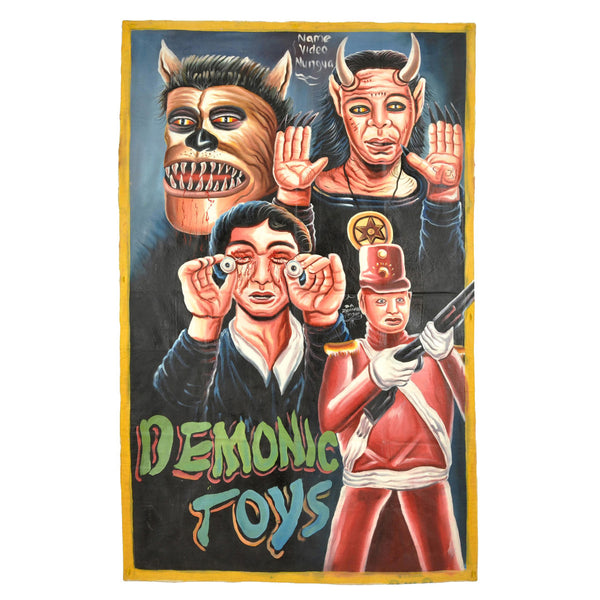 Demonic Toys Movie Poster – Ghana Hand-Painted Horror Art – Tribalgh