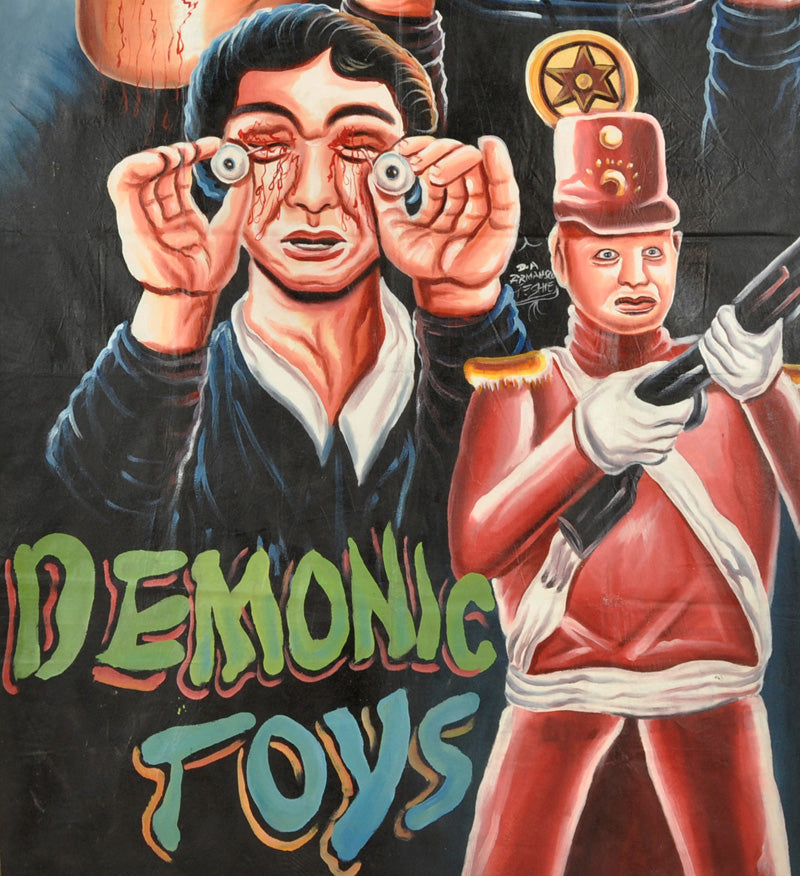 Demonic Toys Movie Poster – Ghana Hand-Painted Horror Art – Tribalgh