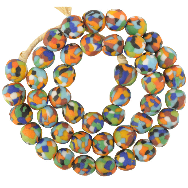 Krobo Recycled Glass Beads - 12-13mm African Trade Beads – Tribalgh