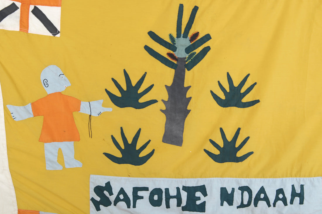 African Art Asafo Frankaa War Flag Fante Fanti Ghana Applique Gold Coa ...