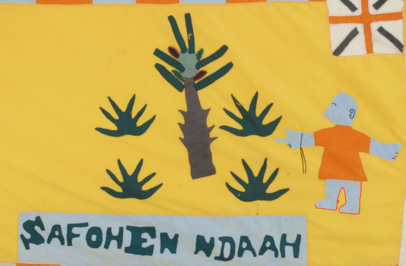 African Art Asafo Frankaa War Flag Fante Fanti Ghana Applique Gold Coa ...